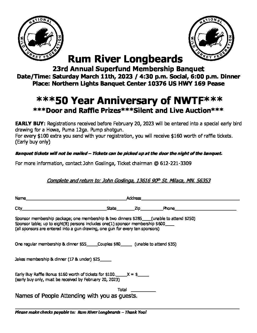 Rum River Longbeards 2023Northern Lights Ballroom & Banquet Center ...